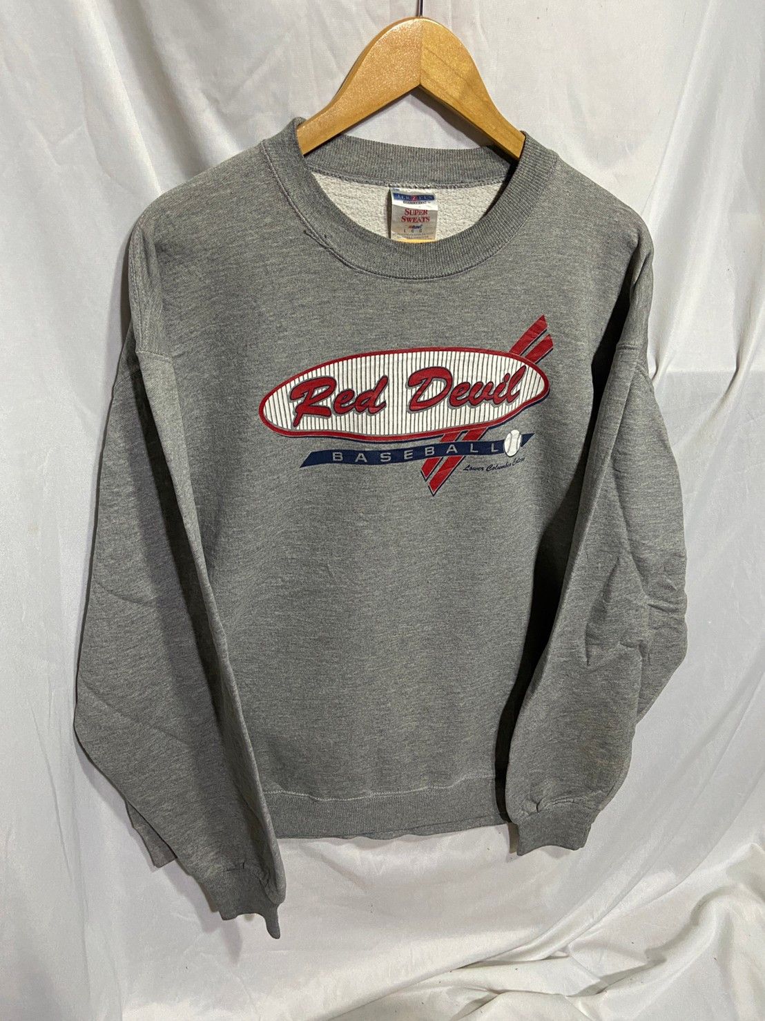 Vintage Vintage Red Devil Baseball Sweatshirt 90s | Grailed