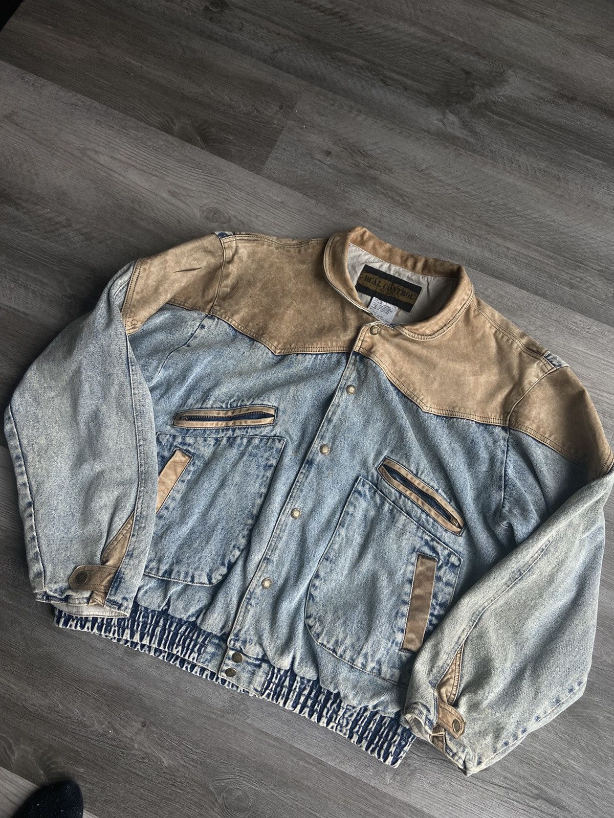 Japanese Brand × Streetwear × Vintage Leather Jean Jacket | Grailed