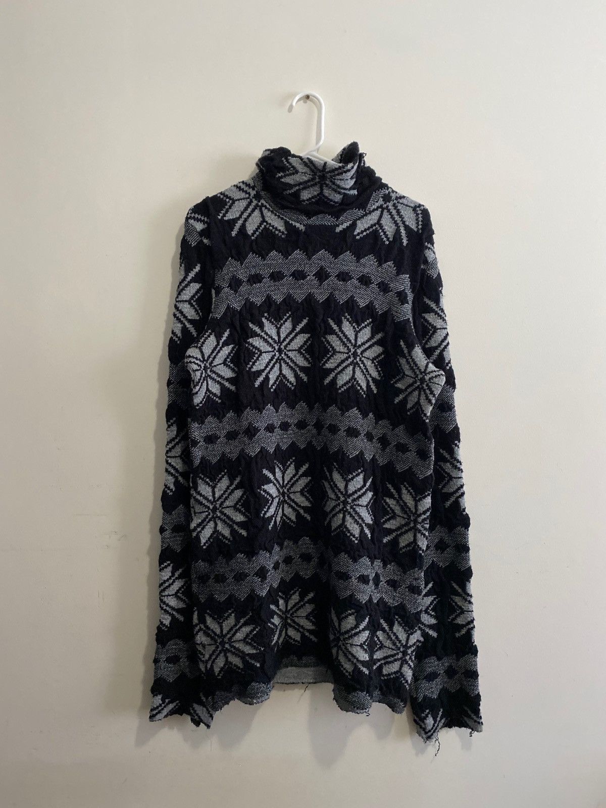 Raf Simons Raf Simons over sized Nordic Pattern Mock 2003 A/W | Grailed