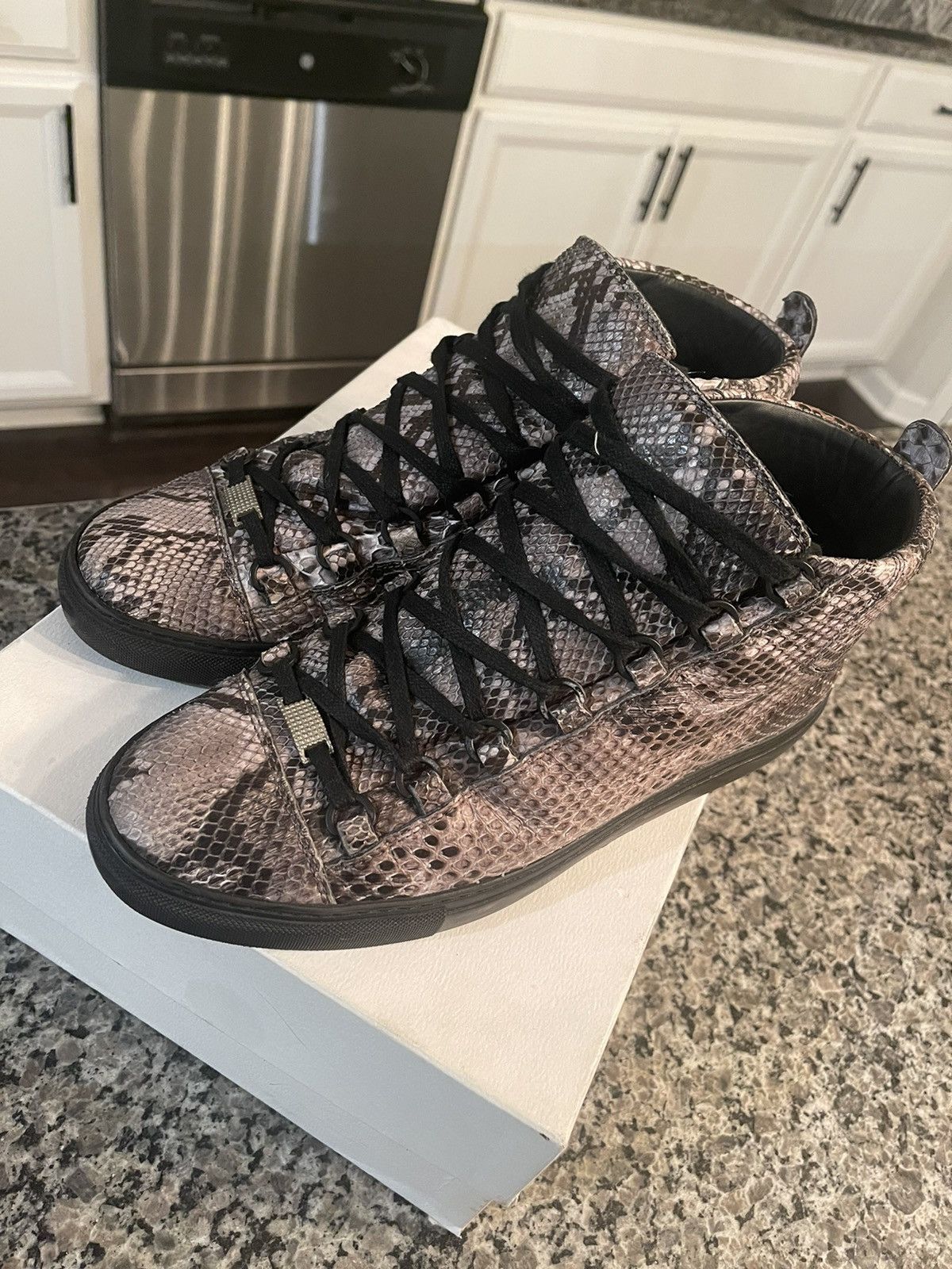 Balenciaga Balenciaga Hightop Arena Python | Grailed