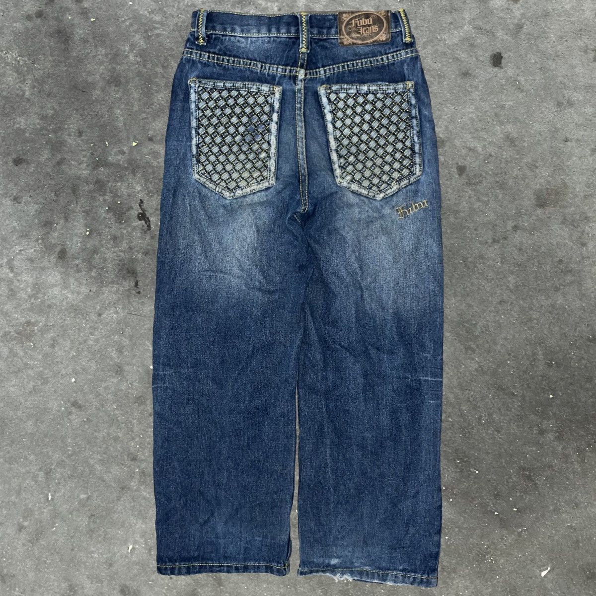 Fubu Y2K Fubu Baggy Jeans Wide Leg Denim Cyber Grunge Punk 26x25 | Grailed