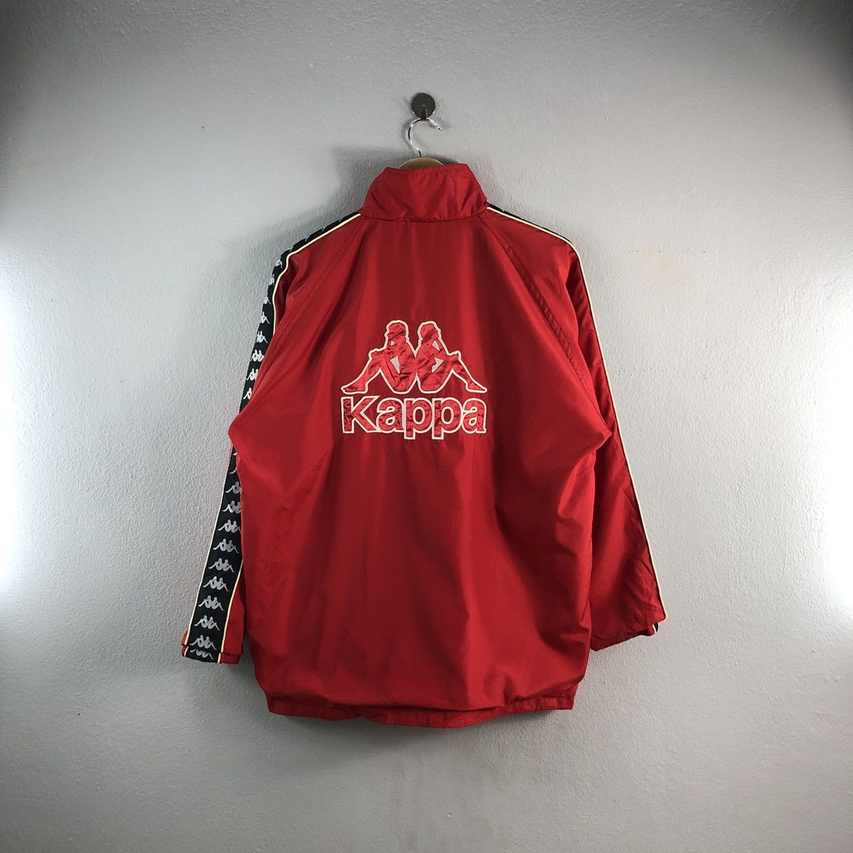 Kappa Vintage Kappa Side Tape Logo Light Windbreaker Jacket | Grailed