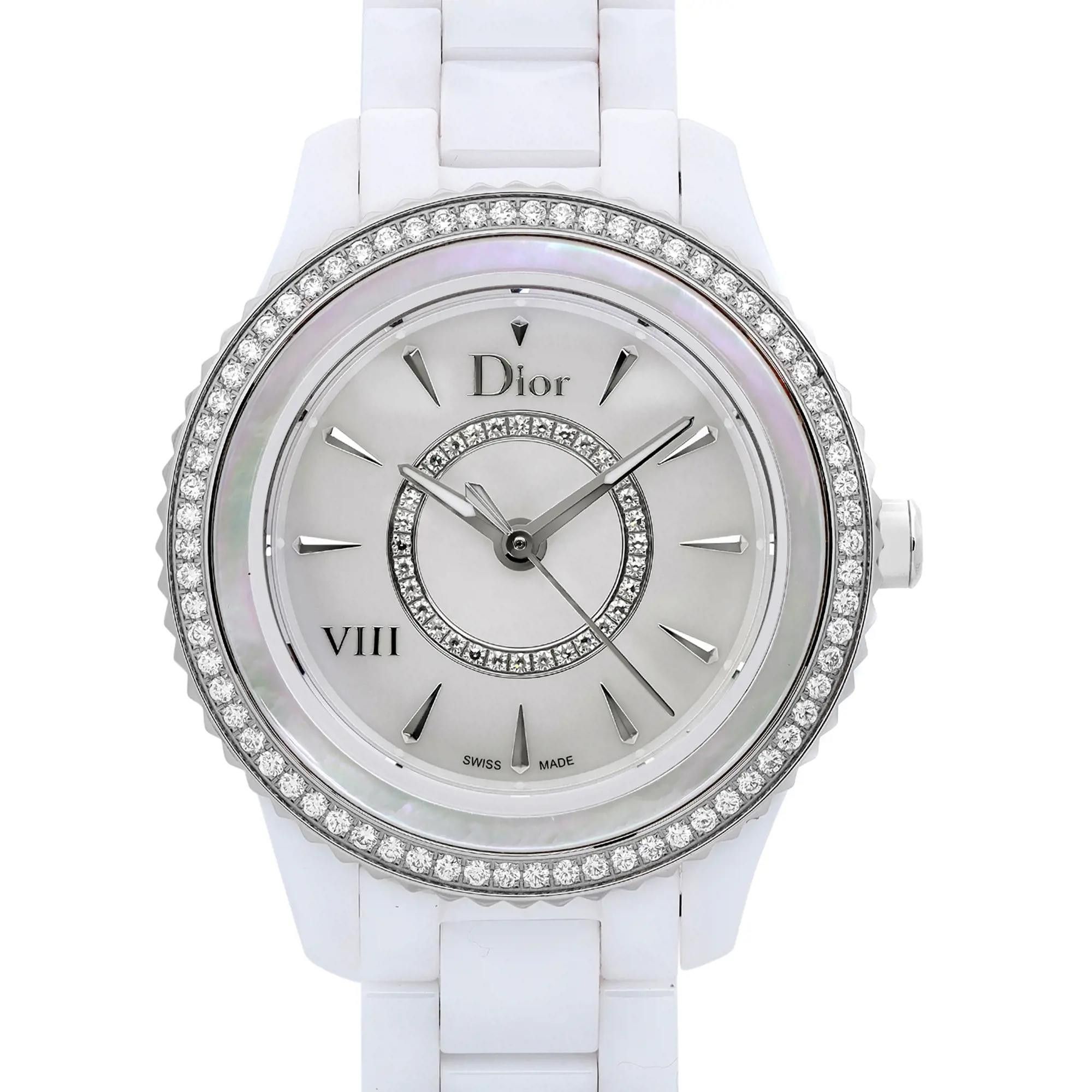 Dior Christian Dior VIII Ceramic Diamond MOP Dial Ladies Watch | Grailed