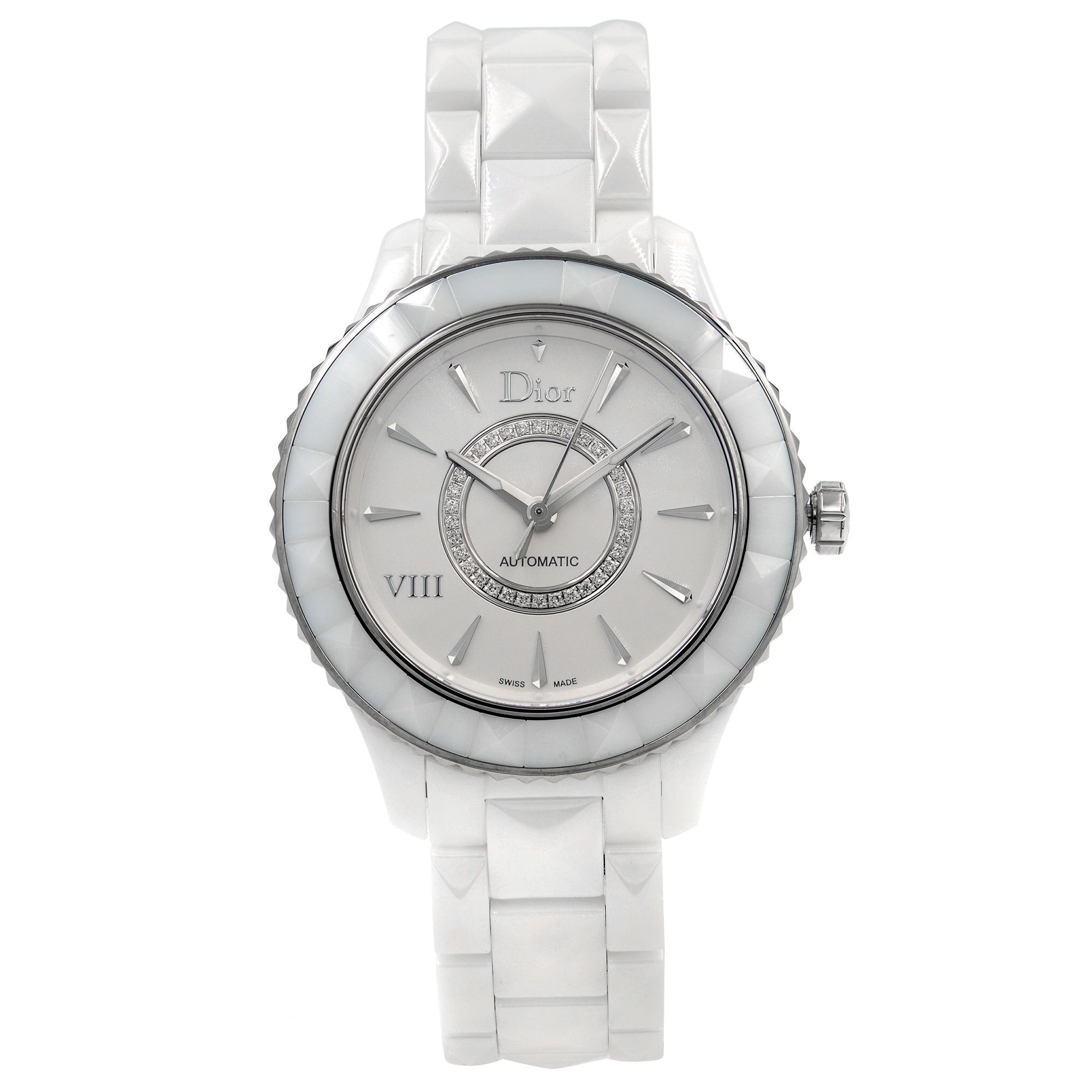 Dior Dior VIII Ceramic Steel Diamond Silver Dial Automatic Watch | Grailed