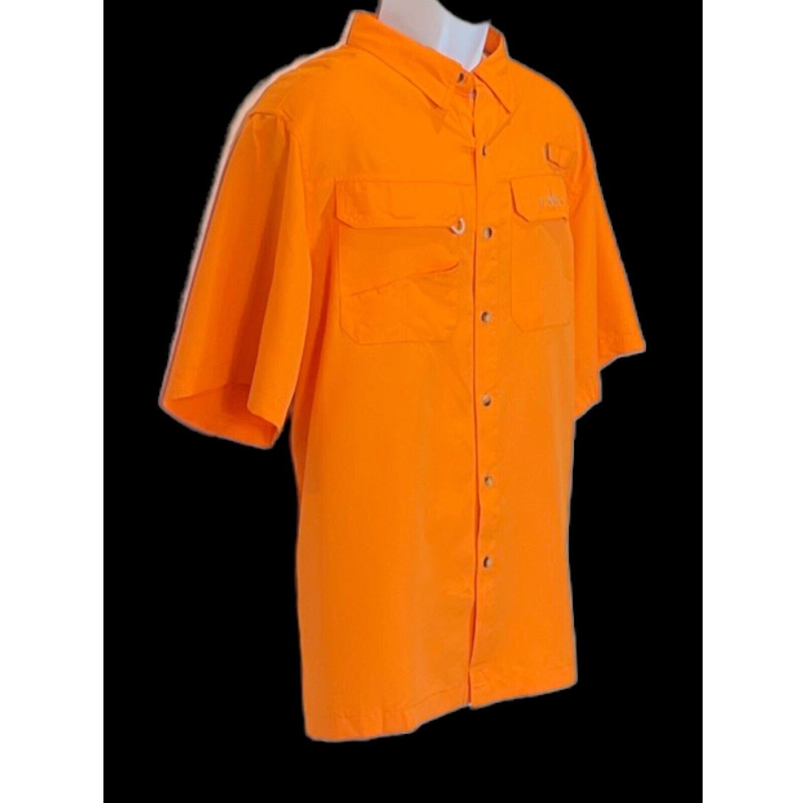 Other Habit Men's Neon Orange Vented Fishing Short Sleeve Pockets | Grailed