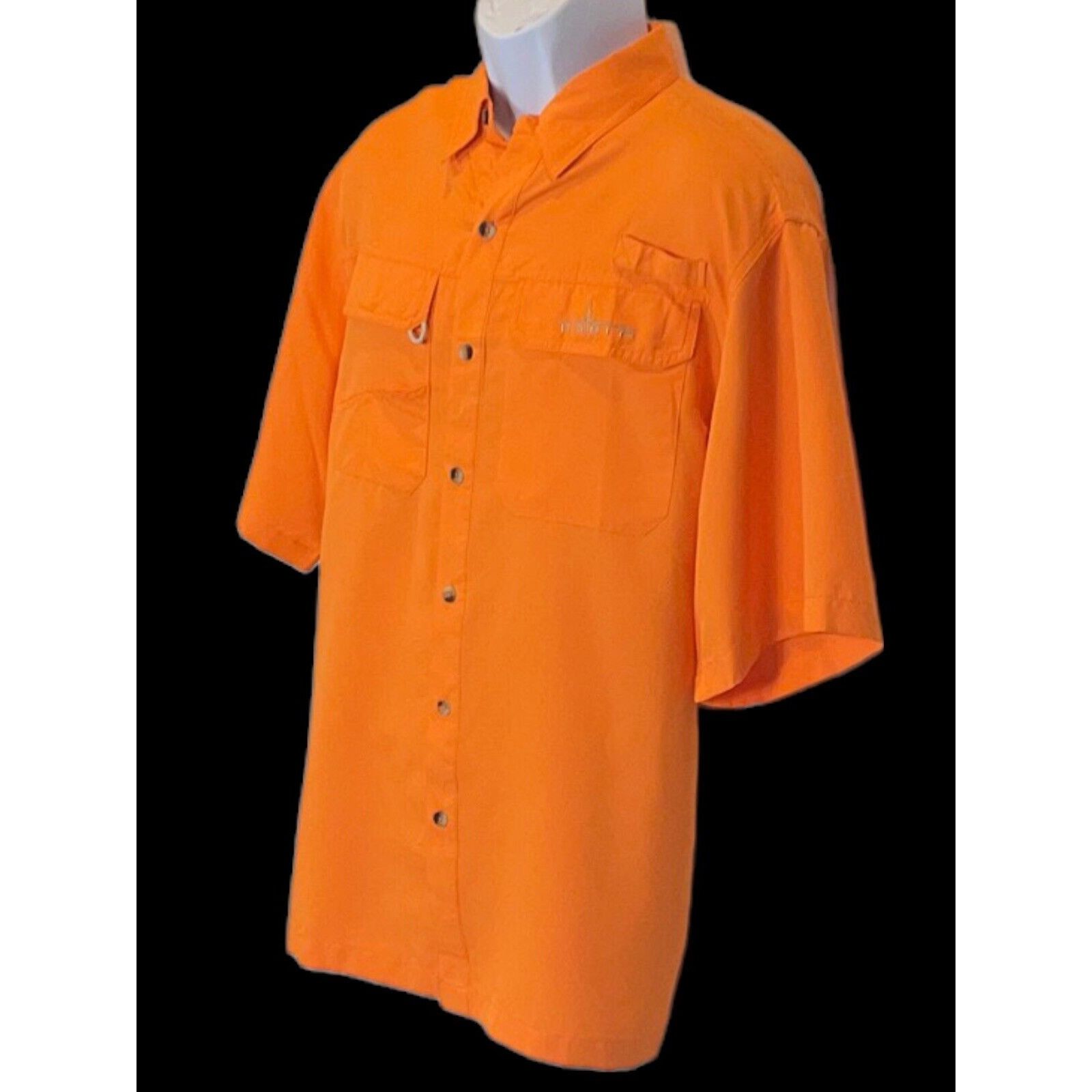 Other Habit Men's Neon Orange Vented Fishing Short Sleeve Pockets | Grailed