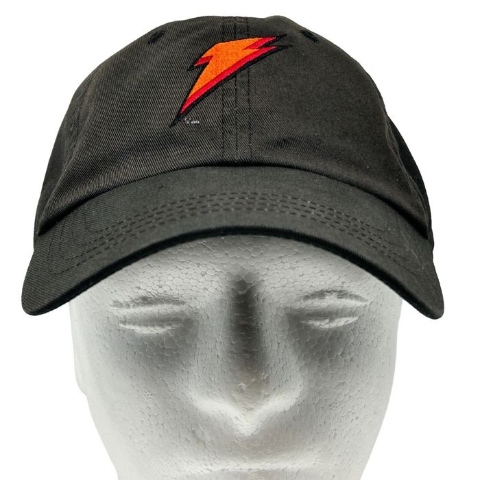 Gatorade Gatorade Lightning Bolt Thunderbolt Logo Strapback Hat Black ...