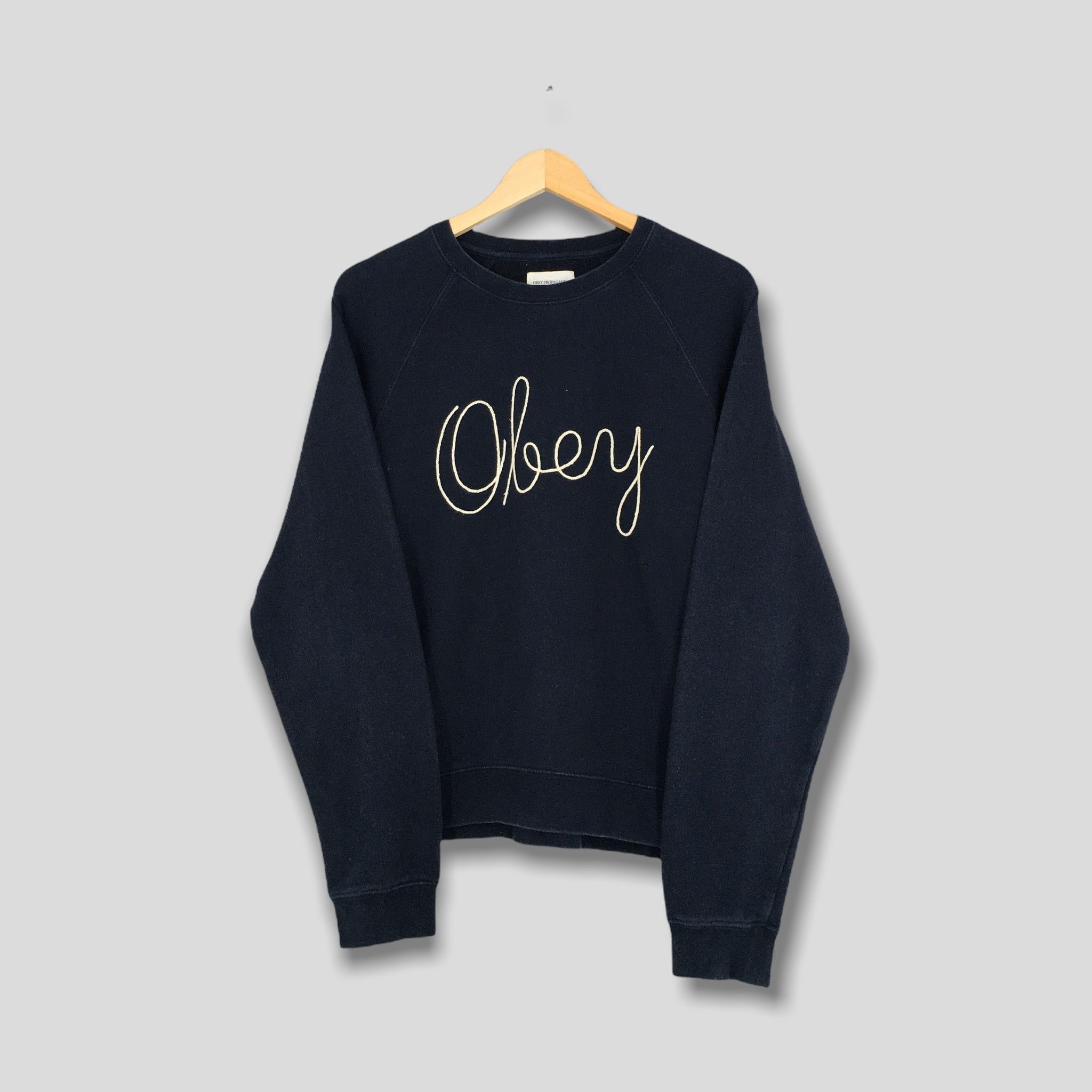 Obey Vintage Obey Propaganda Spell Out Black Sweatshirt Medium | Grailed