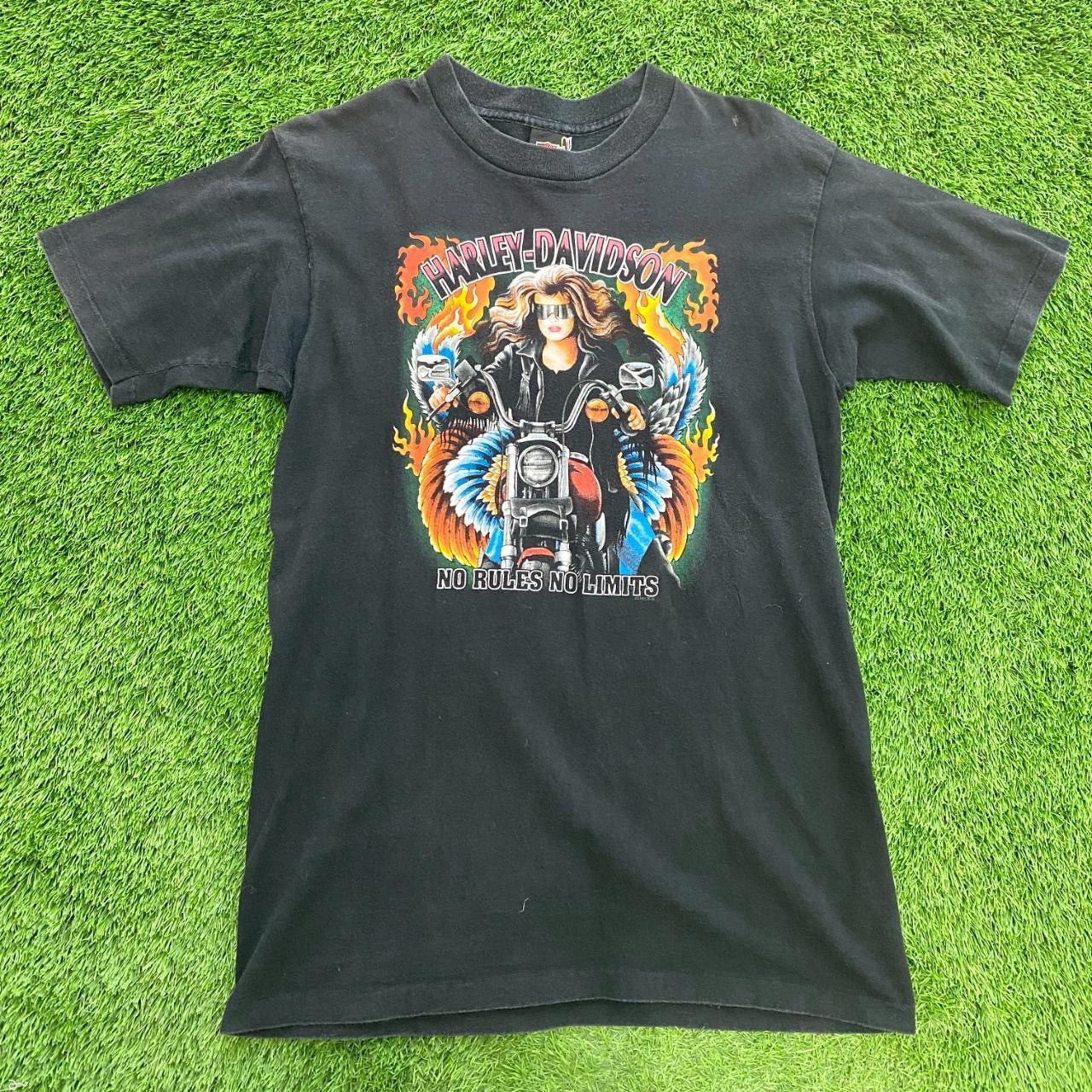 Harley Davidson × Vintage 90s No Rules No Limits Harley Davidson Tee ...