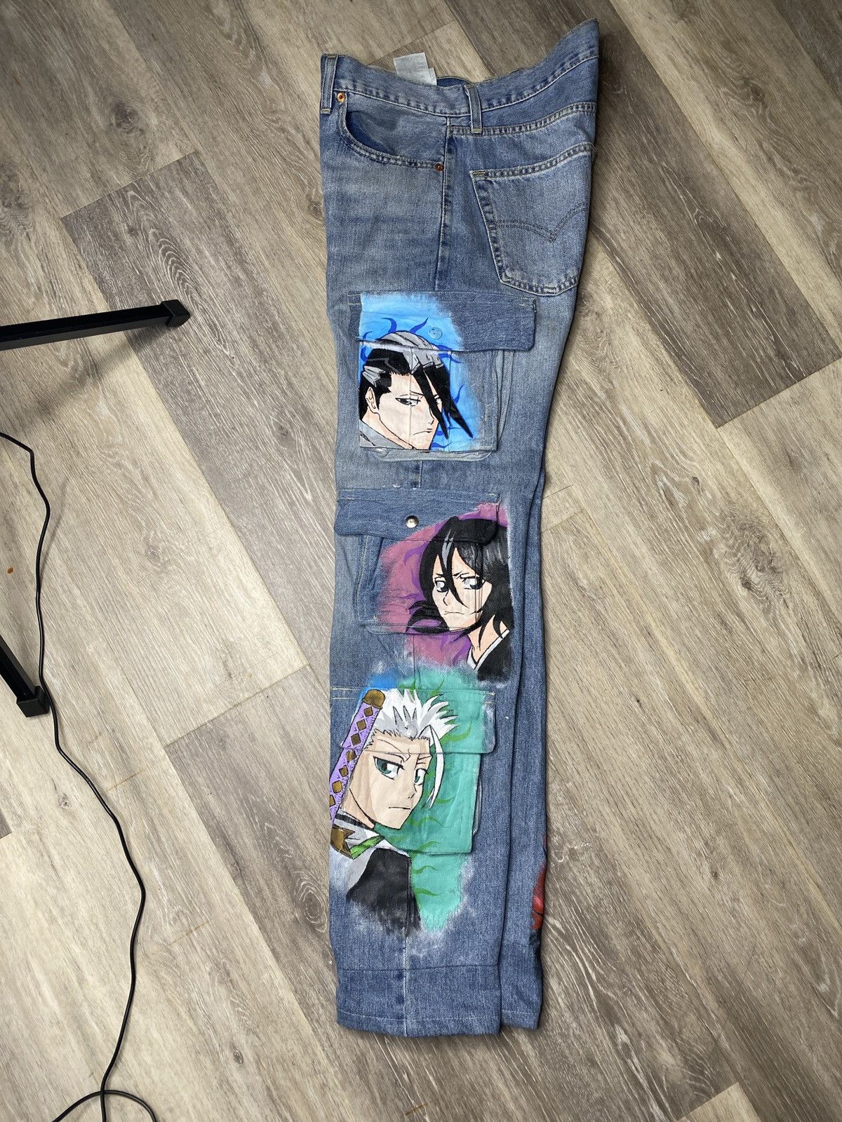 Levi's Levi cargo denim, custom anime bleach | Grailed