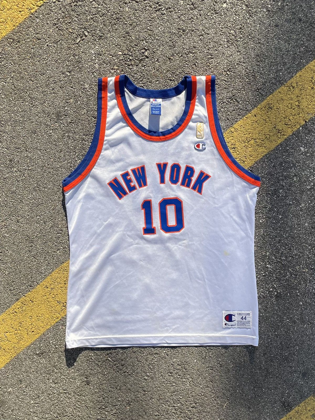 Vintage RARE 90s NBA Walt Frazier New York Knicks Champion Gold Logo ...