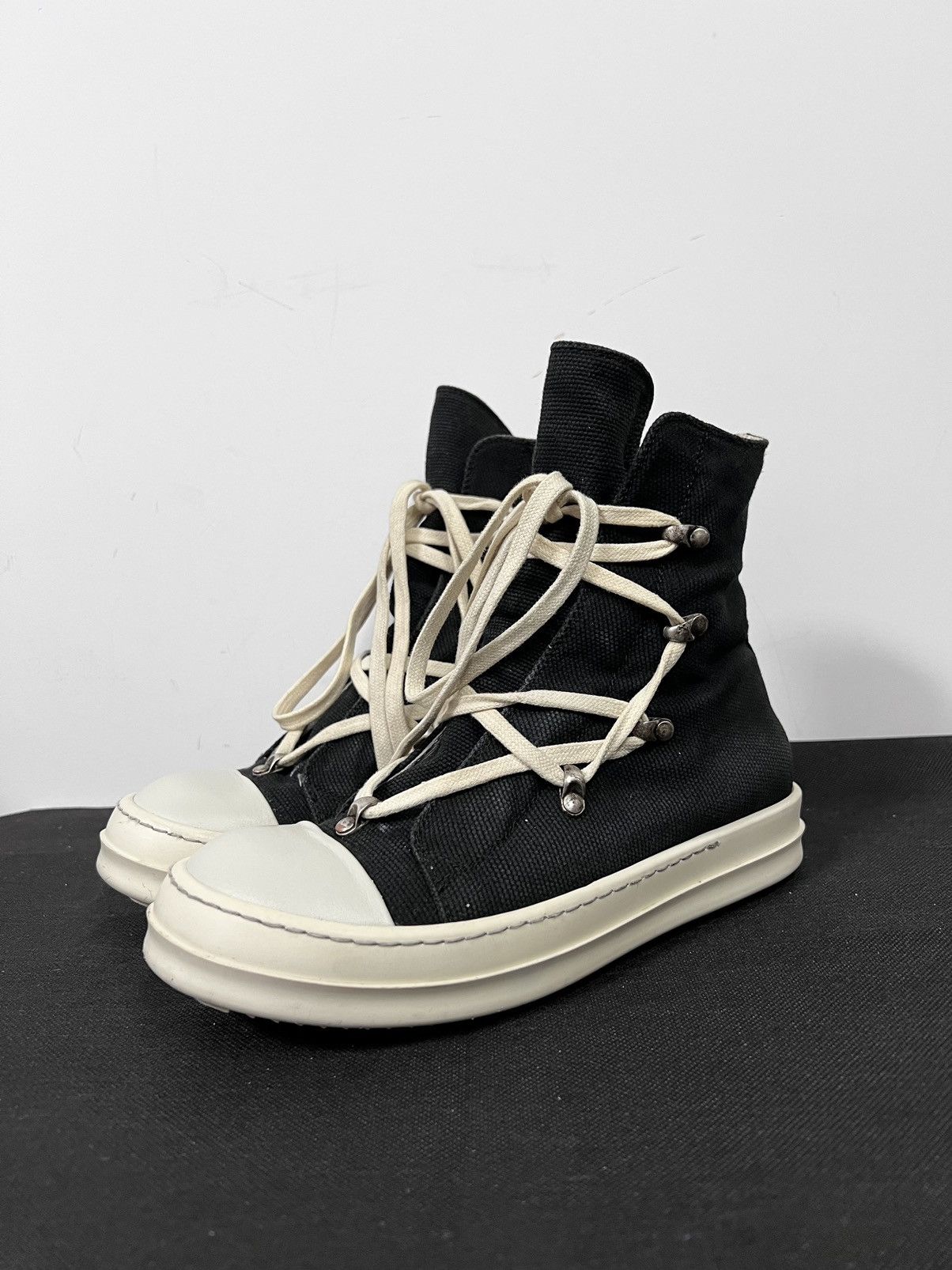 Rick Owens Rick owens drkshdw hexagram ramones high top sneakers | Grailed