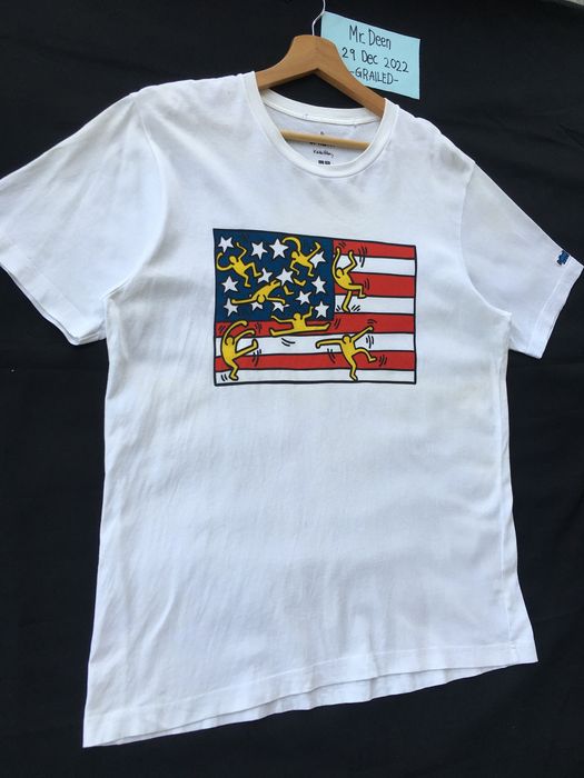 Uniqlo RARE!! Keith Haring x Uniqlo American flag T-shirt | Grailed