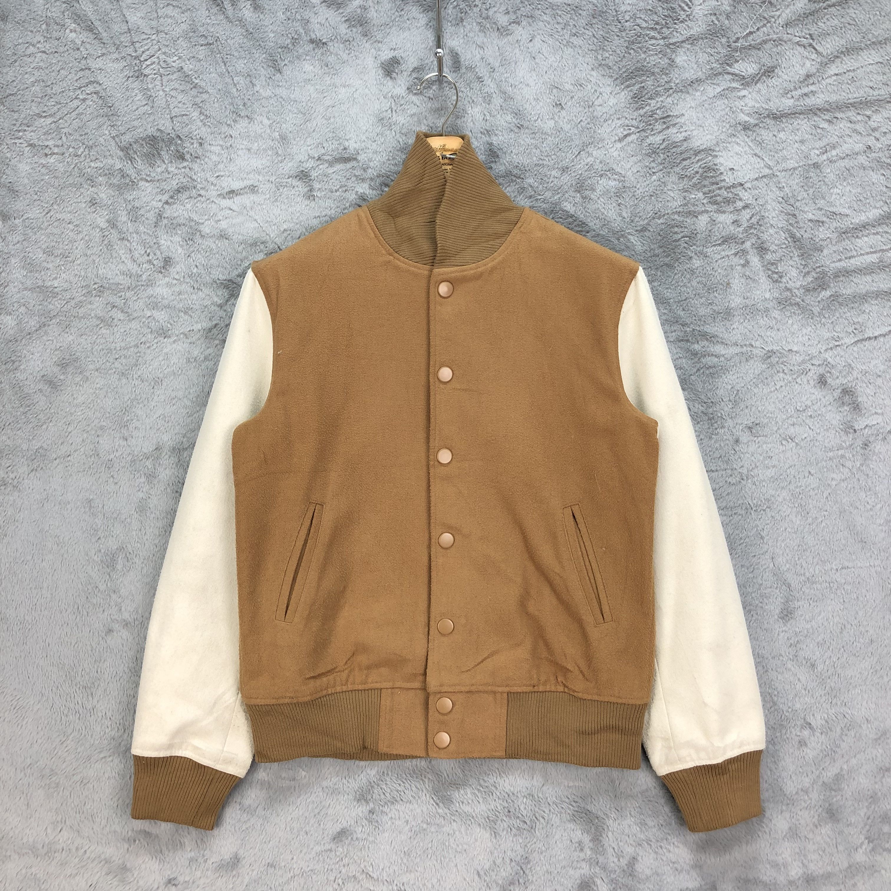 Adam et Rope × Aer × Varsity Jacket A E R Adam et Rope Wool Varsity ...