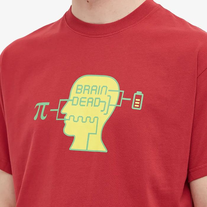 Brain Dead BNWT Brain Dead Red Low Battery Tee | Grailed