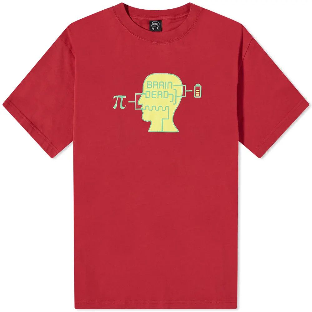 Brain Dead BNWT Brain Dead Red Low Battery Tee | Grailed