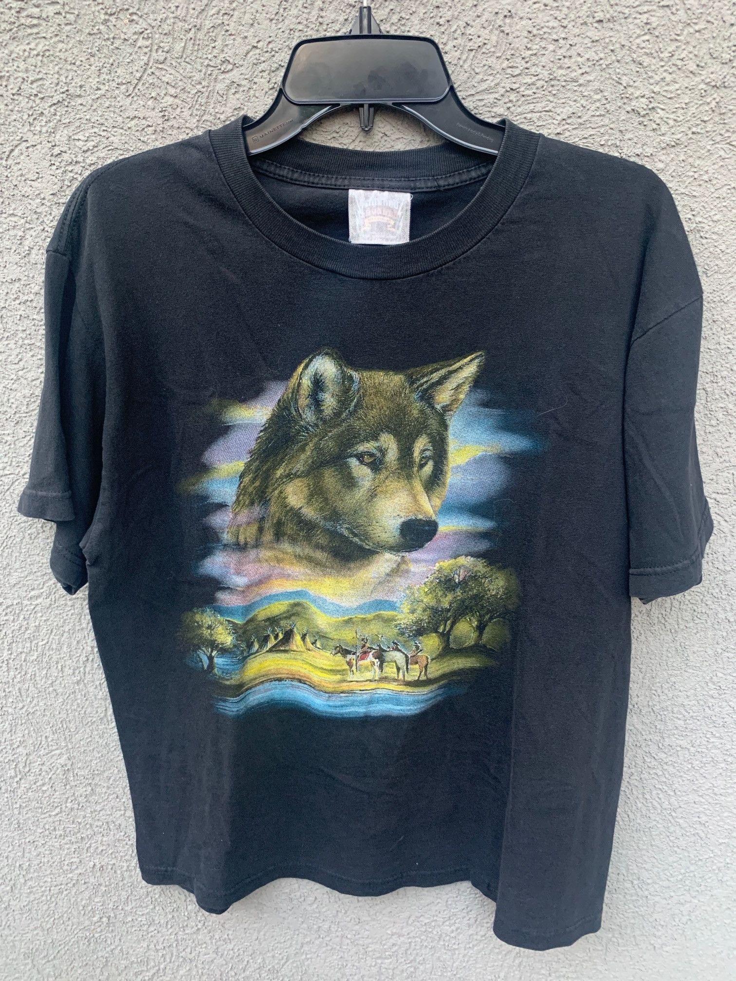 Vintage Vintage Wolf Native American T-Shirt | Grailed
