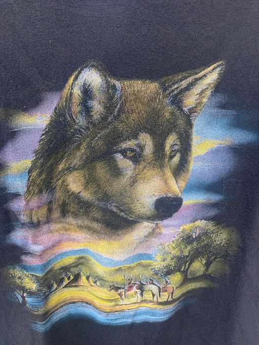 Vintage Vintage Wolf Native American T-Shirt | Grailed
