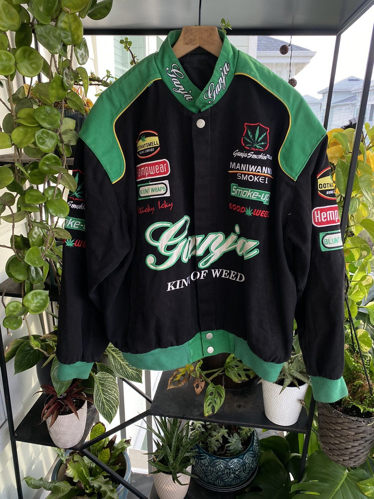 NASCAR × Vintage Vintage NASCAR Ganja “weed” Jacket | Grailed