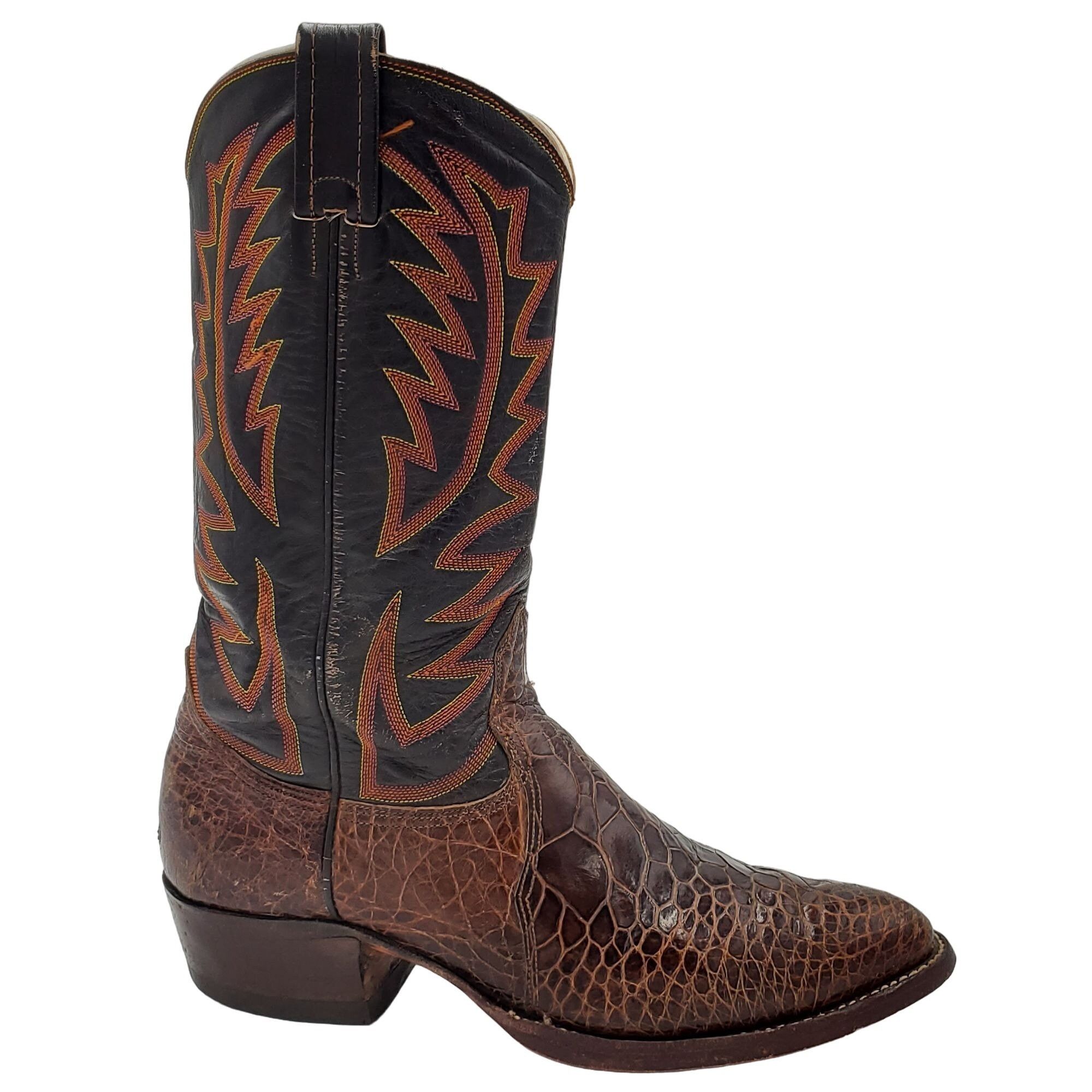 Nocona Boots Vintage NOCONA 7170 Preban Exotic Sea TurtIe Cowboy ...