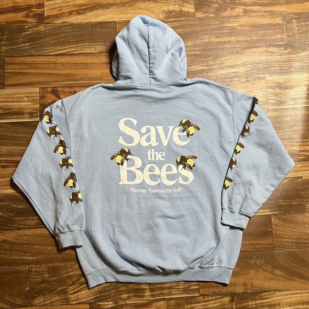 Golf Wang GOLF Flower Boy “SAVE THE BEES” Hoodie Blue XL | Grailed