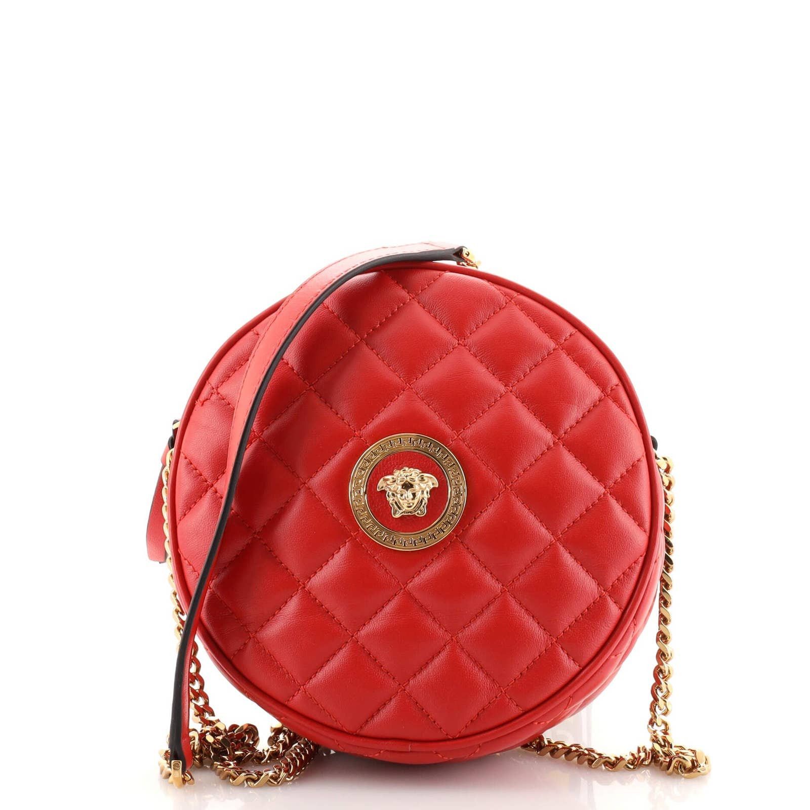 Versace La Medusa Round Camera Bag Quilted Leather Small | Grailed