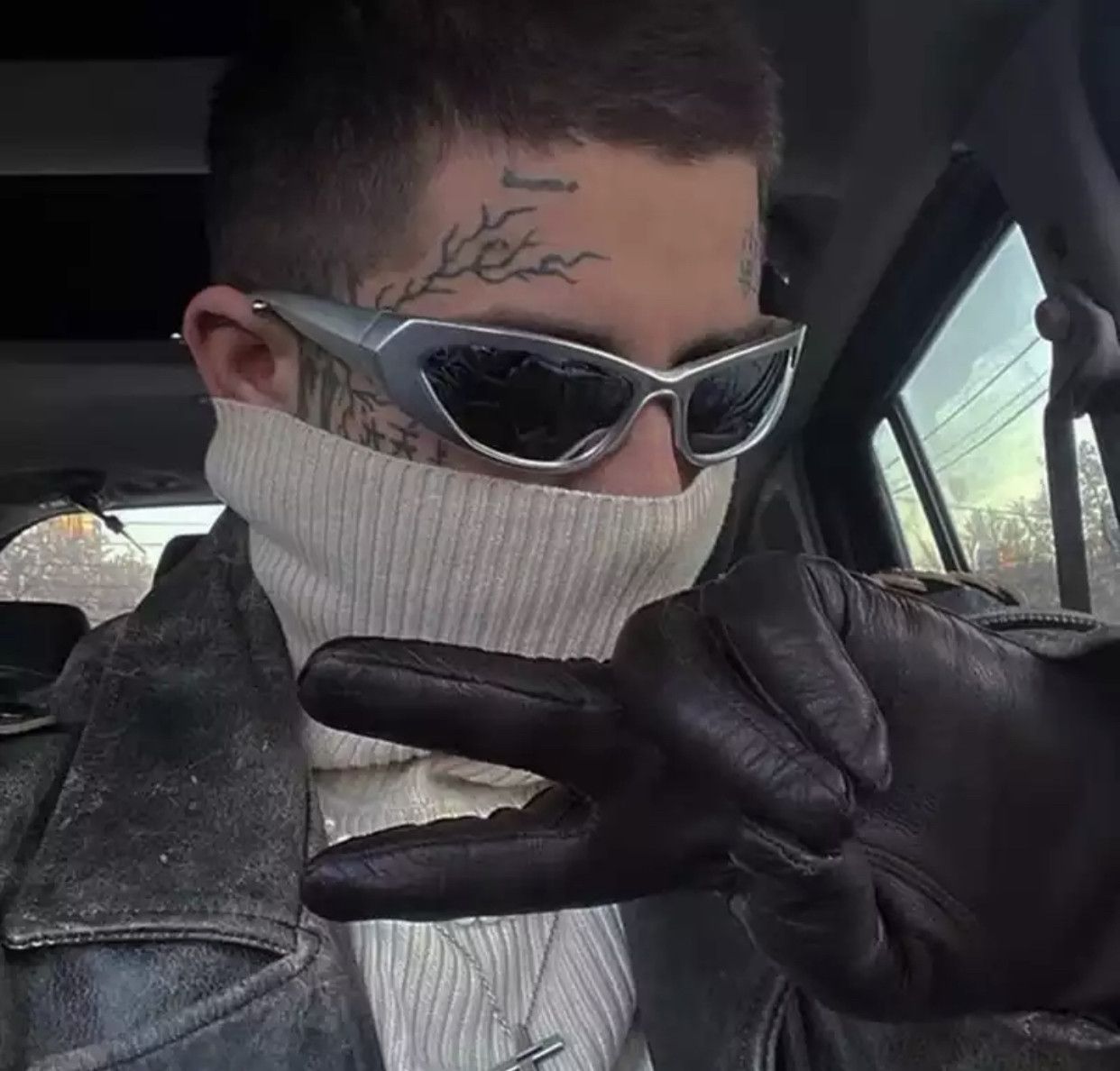 Kurt Cobain Silver Dystopian Sunglasses Retro Cyber Punk Archive ...