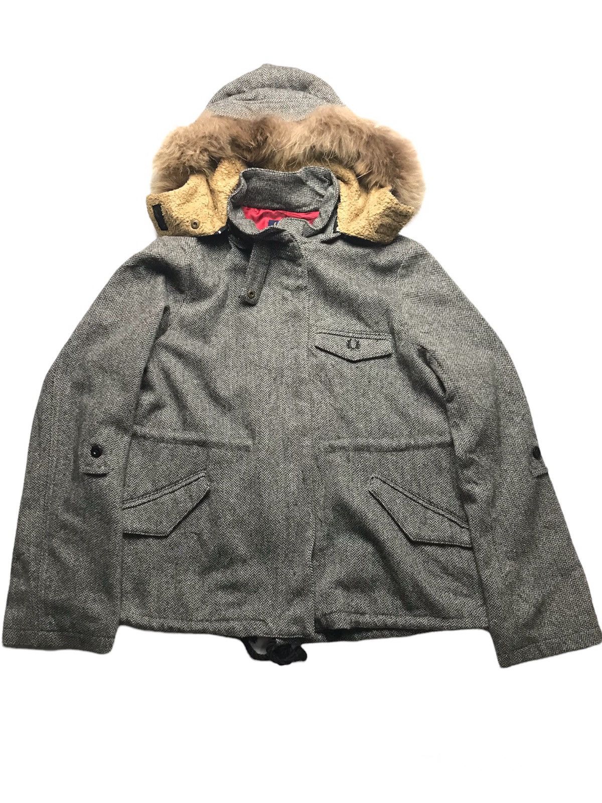 Fred Perry Fred Perry Fishtail Wool Short Parka Jacket | Grailed