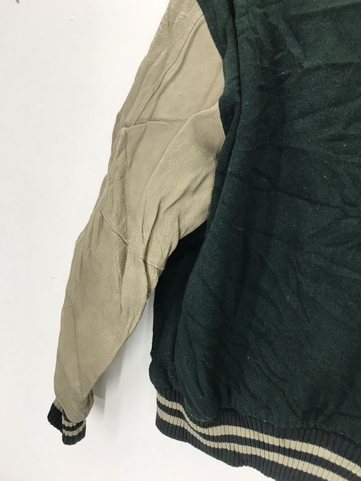 Vintage Vintage letterman wool leather sleeves varsity jacket | Grailed