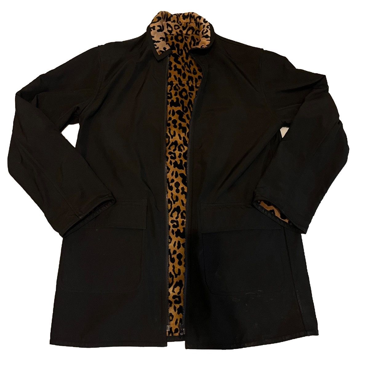 London Fog Reversible leopard London Fog jacket | Grailed