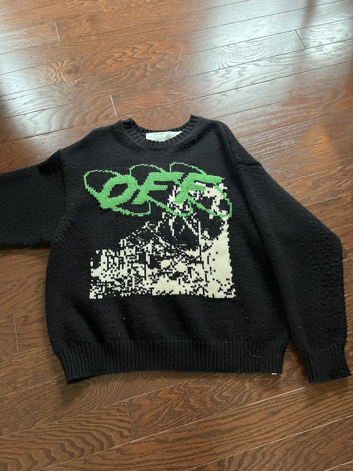 Off-White FW19 off white ruined factory knit | Grailed