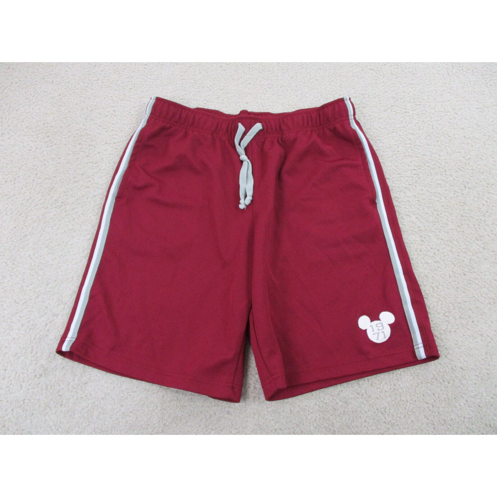 Disney Disney Shorts Adult Medium Red White Mickey Mouse Athletics Gym ...
