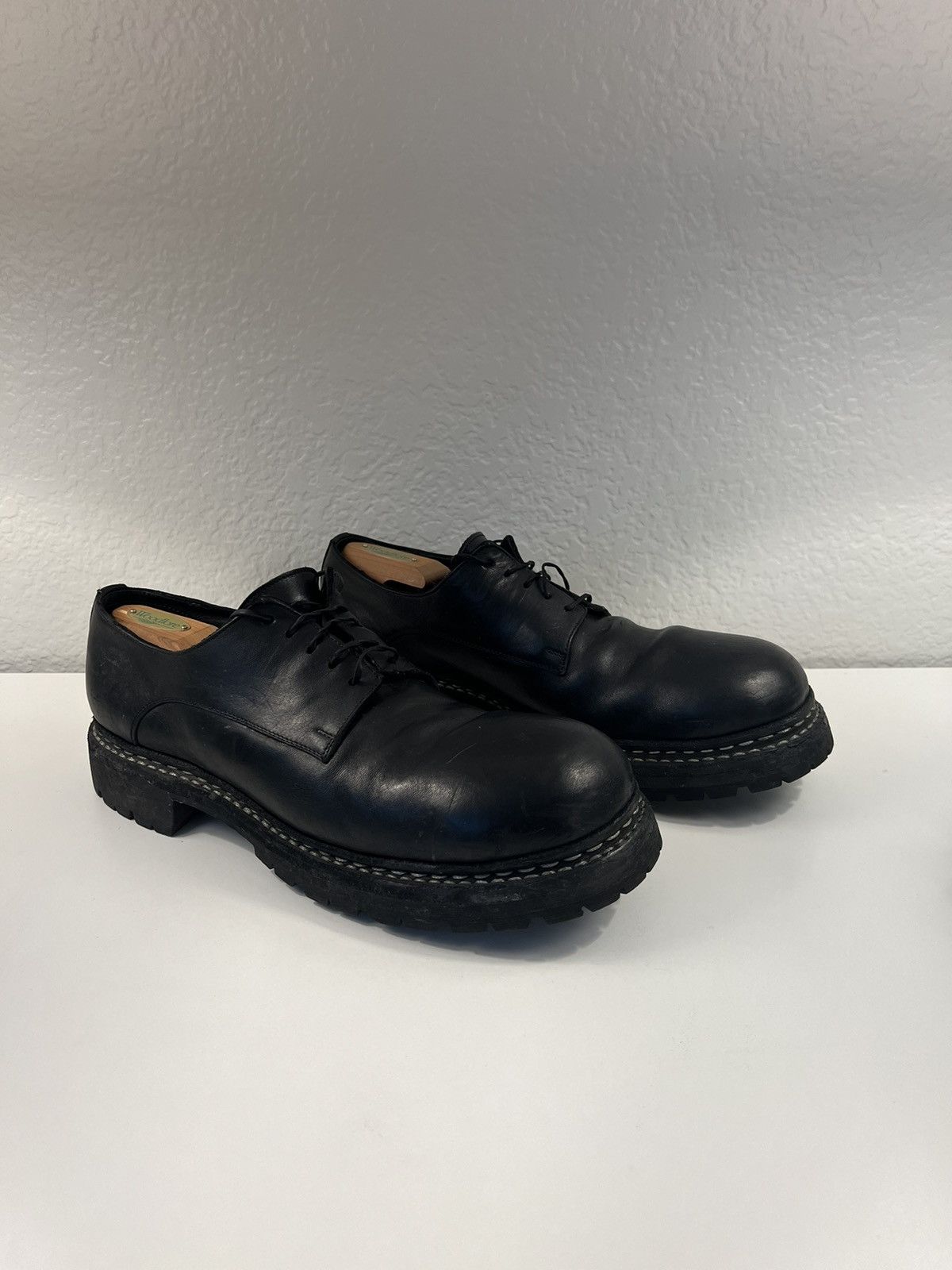 Guidi Sz 46 GR02V “Daddy” Black Horse Leather Derby | Grailed