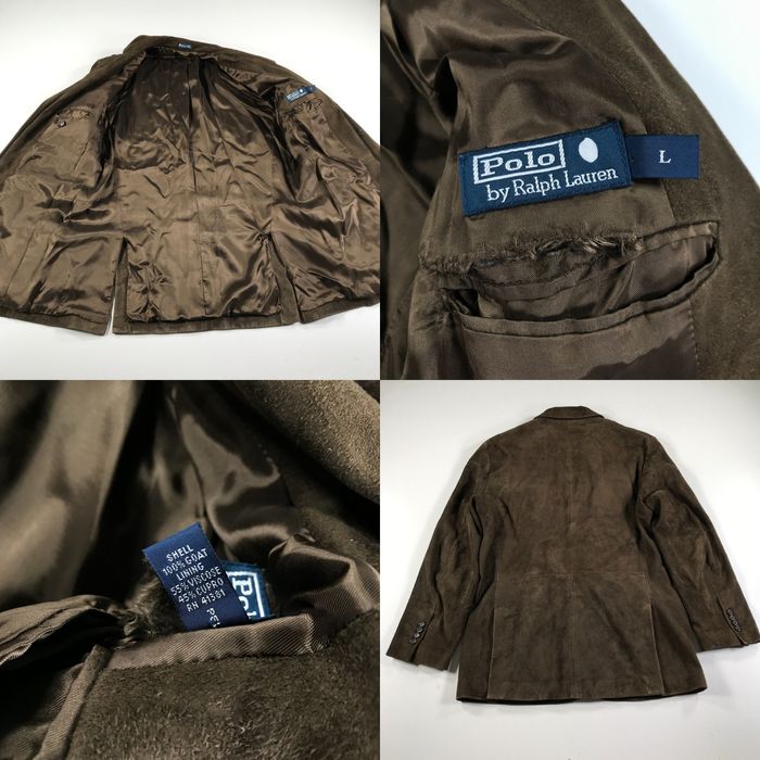 Polo Ralph Lauren Polo Ralph Lauren Goat Suede Jacket Mens Large Brown ...
