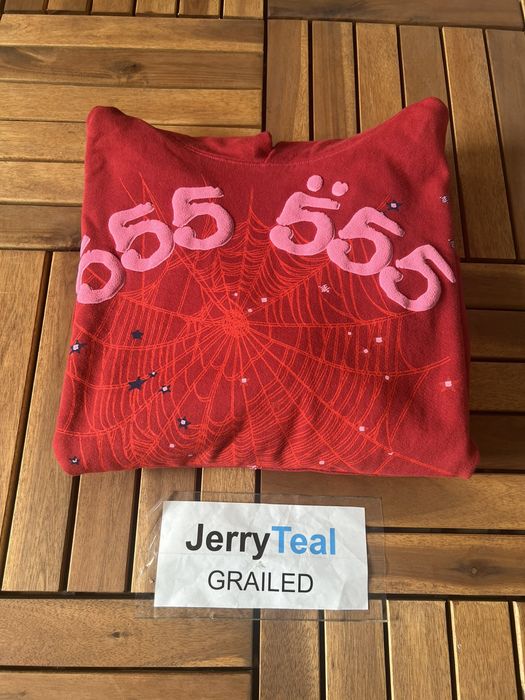 Spider Worldwide Spider Worldwide Red Angel Number 555 Hoodie Sp5der ...