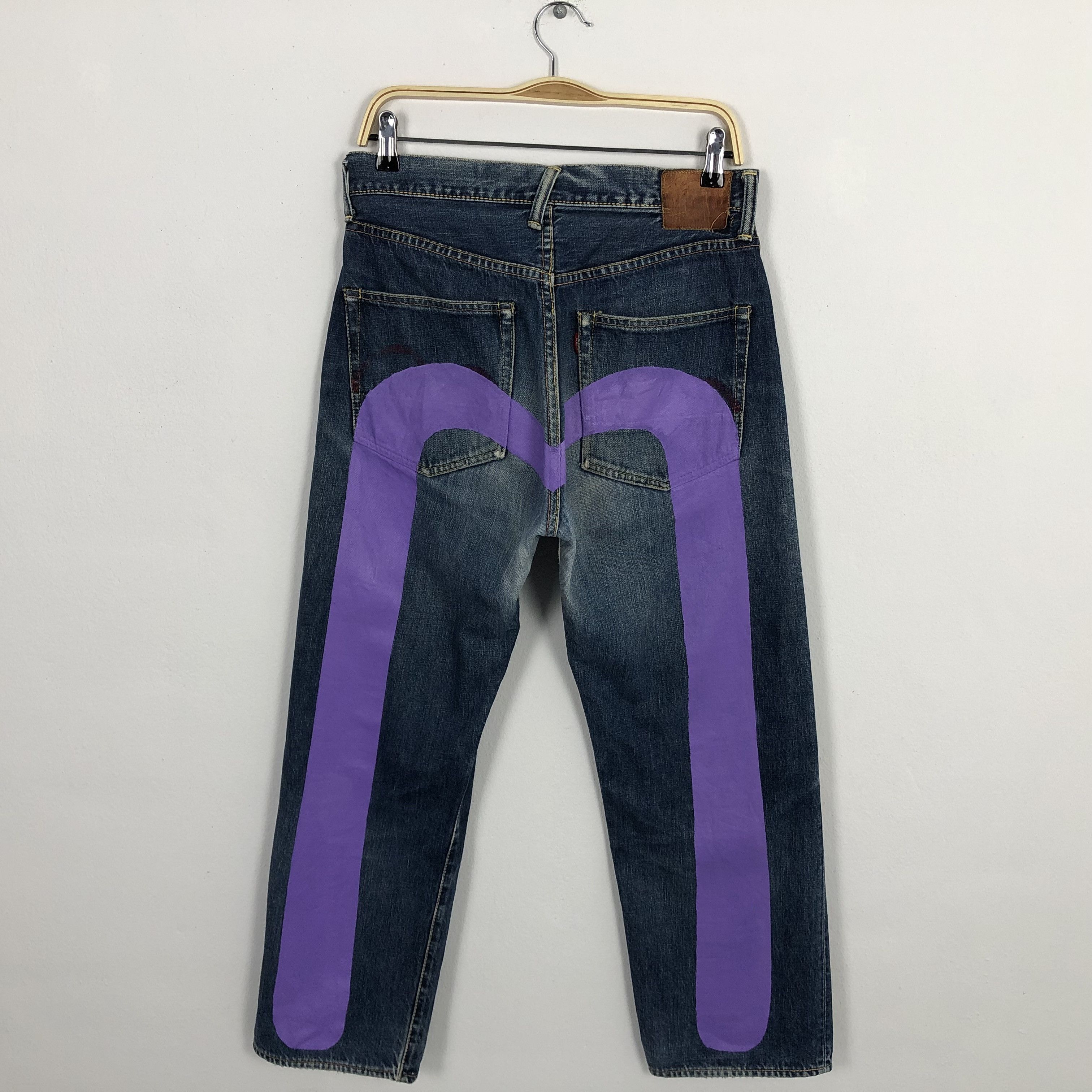 Custom × Evisu × Streetwear Vintage Evisu Japan Selvedge Custom Purple ...