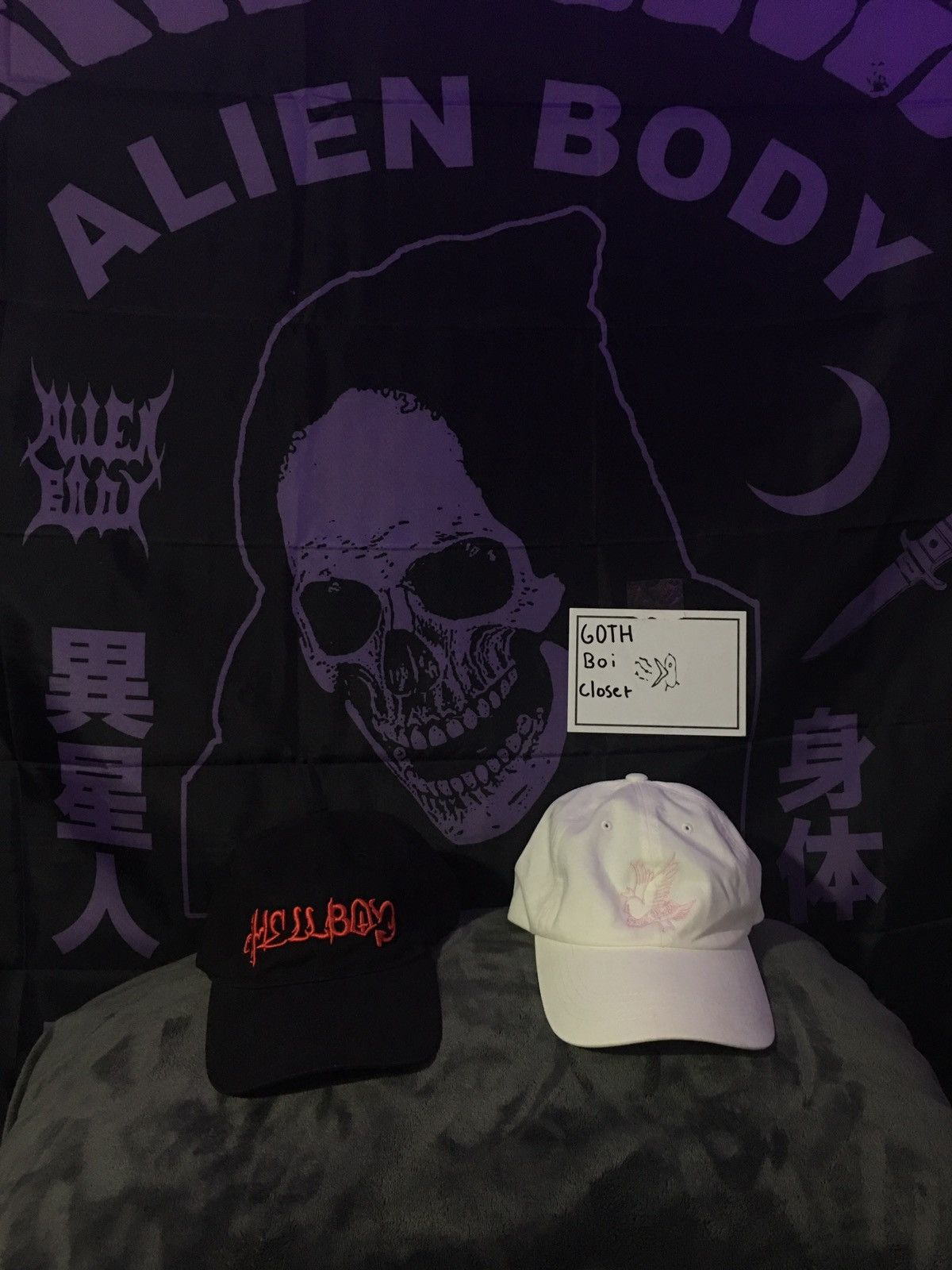 LIL PEEP Hellboy & Crybaby cap bundle | Grailed