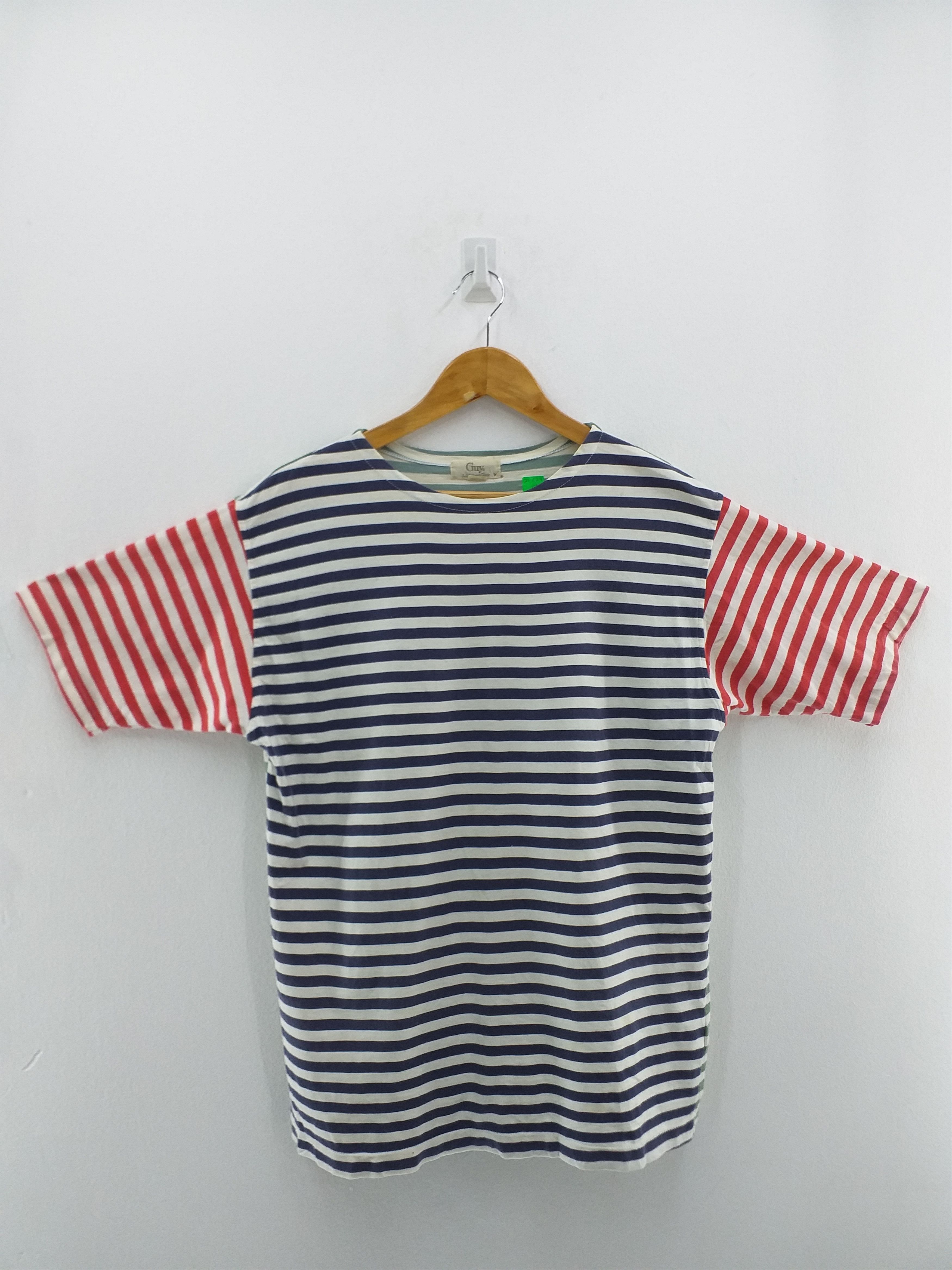 Vintage Vintage Stripe Guy'S Streetwear Large T Shirt Brand -A076 | Grailed