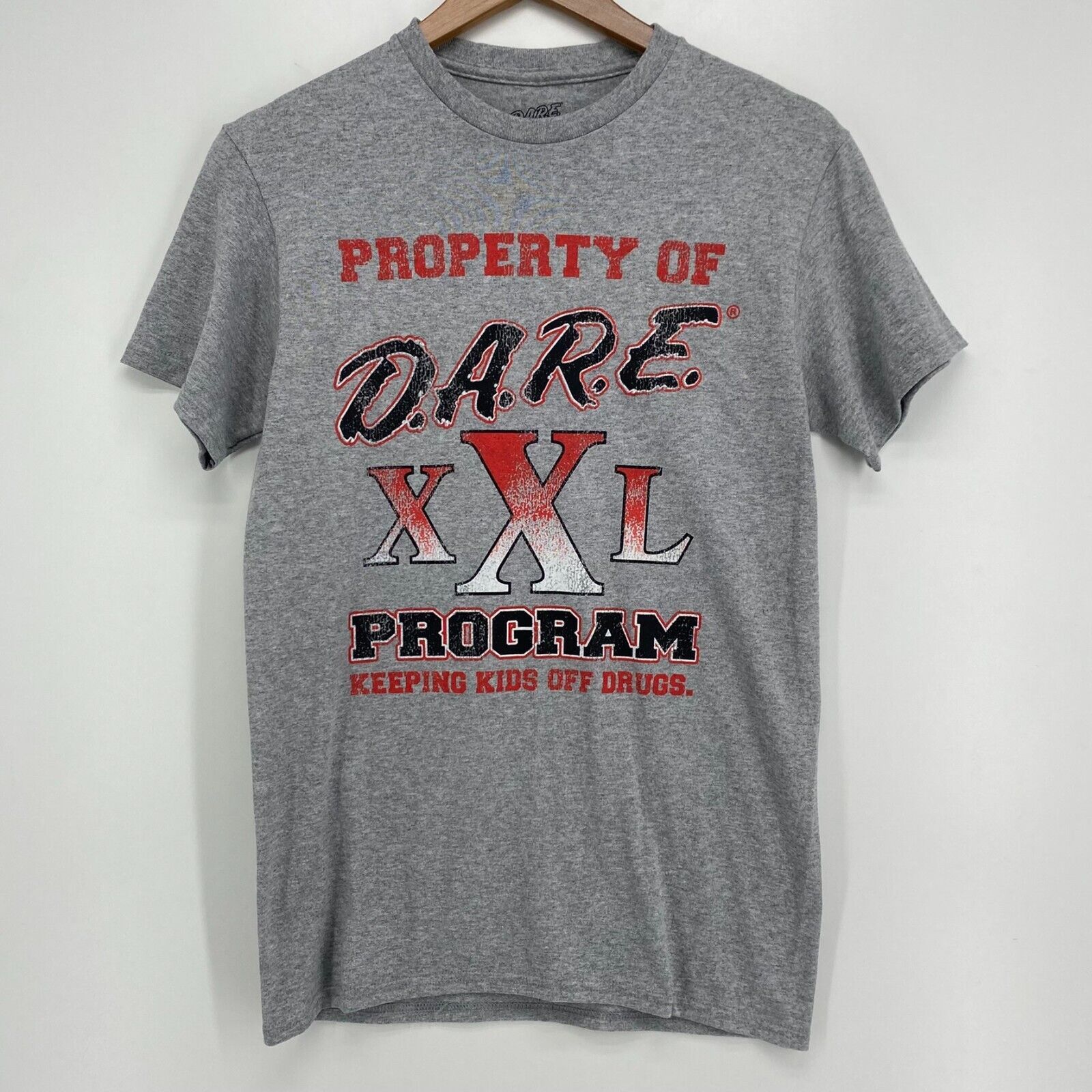 Vintage DARE T-Shirt Men's S Gray Property of XXL Program Keeping Kids ...