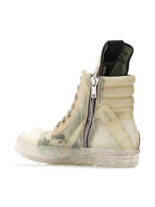 Rick Owens Babel transparent leather Geobaskets | Grailed