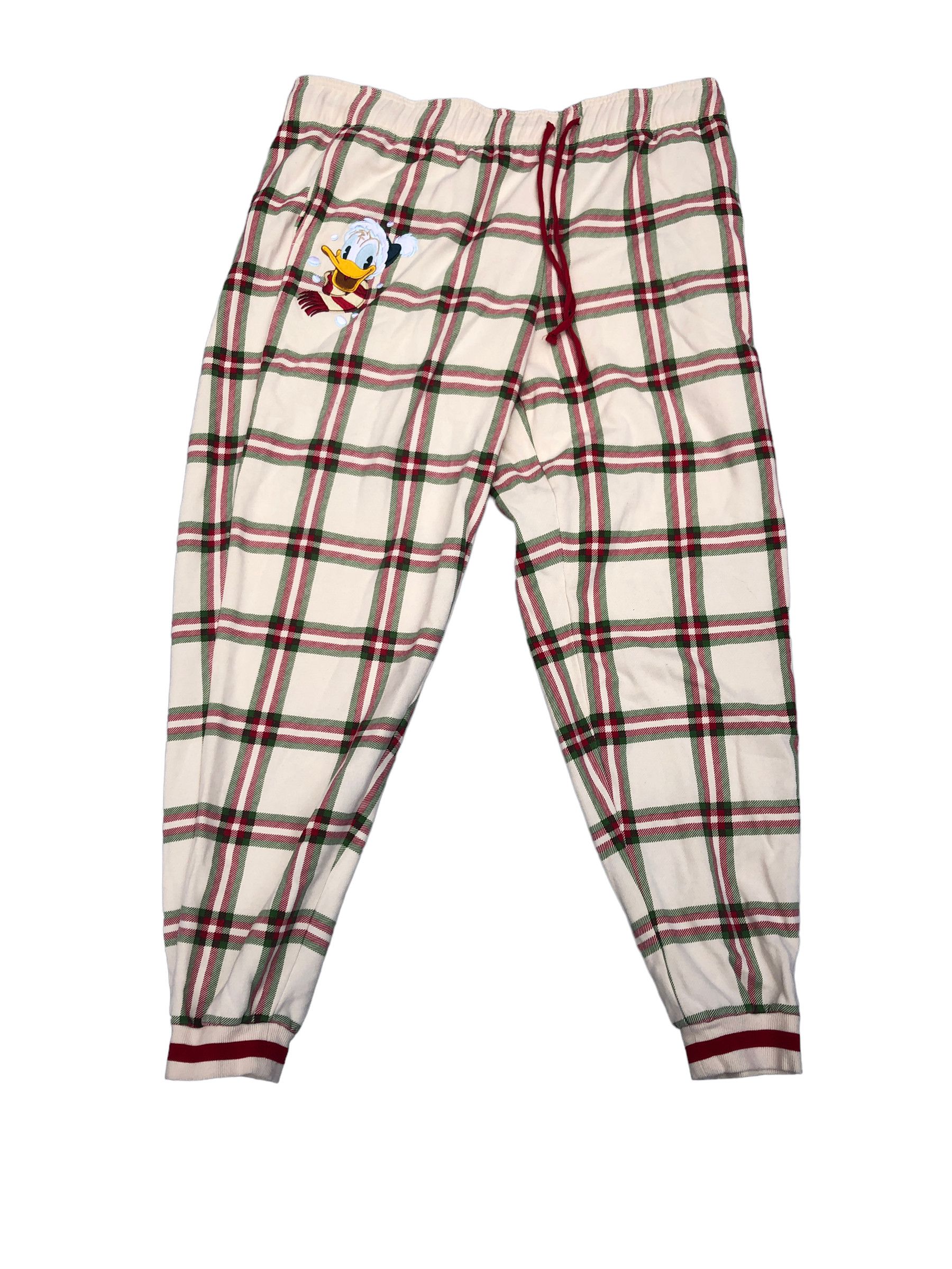Vintage Embroidered Disney Sweatpants XL Plaid Donald Duck Pants | Grailed