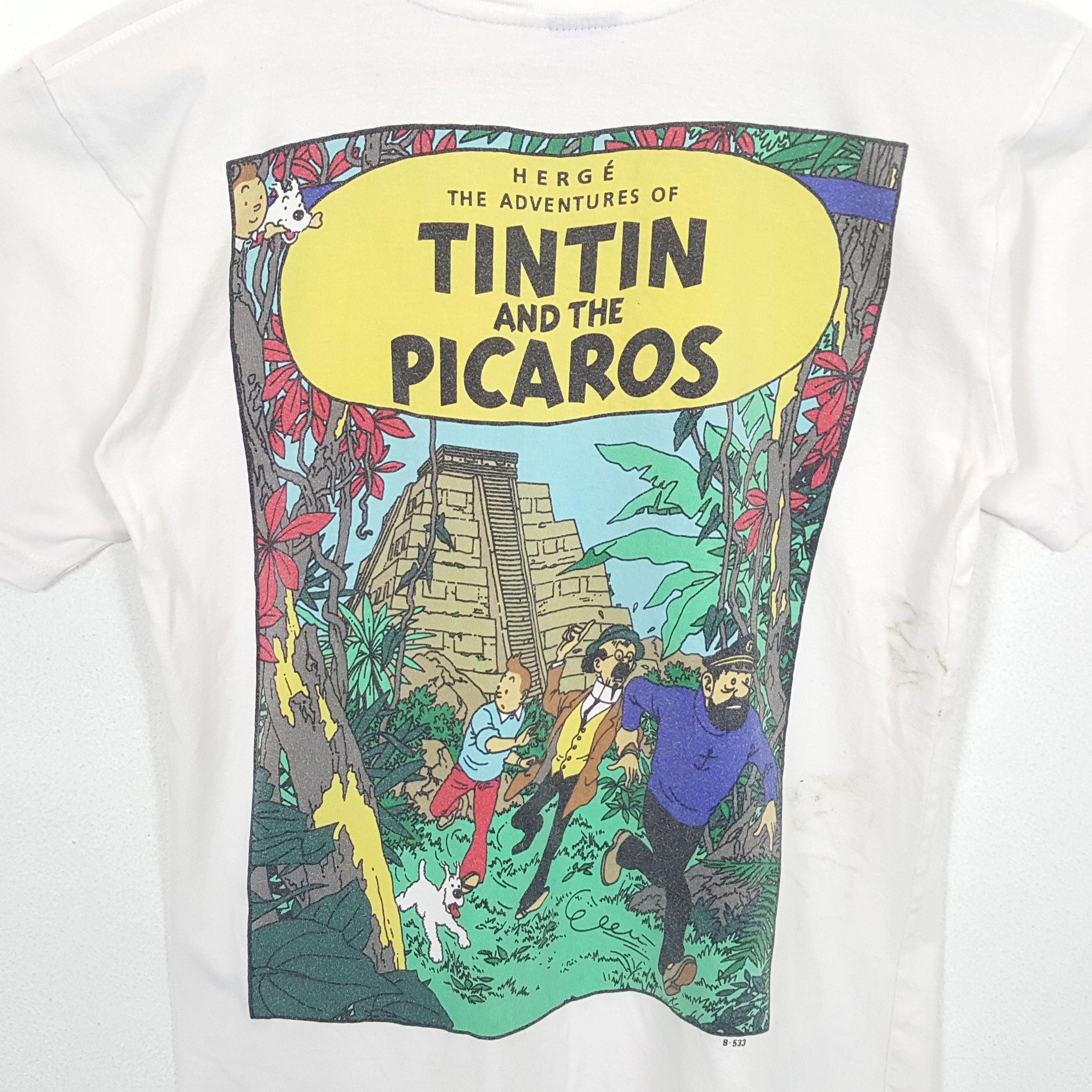 Vintage Vintage TINTIN AND THE PICAROS American Cartoon T-Shirt | Grailed