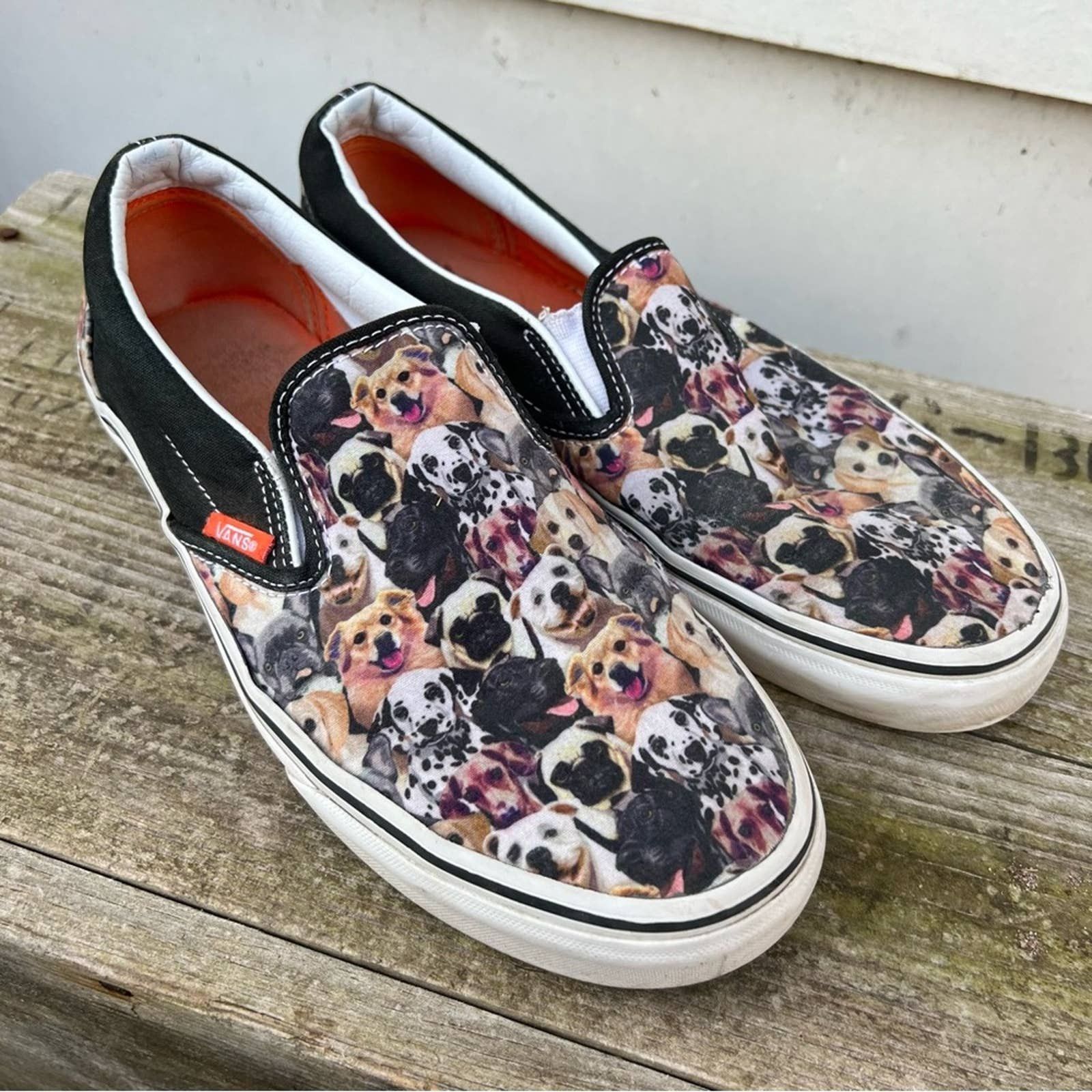 Vans Vans X ASPCA slip on sneakers with doggy puppy faces | Grailed