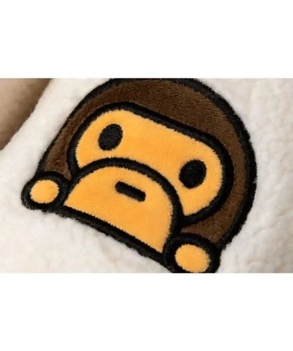 Bape BAPE BABY MILO FUR SLIPPERS Plush Room Shoes Bapesta Sta | Grailed