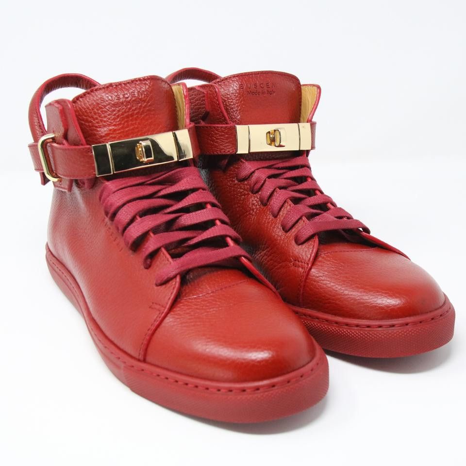Buscemi Red Busce 120mm Birkin Gold Lock Rubber 42 9 | Grailed