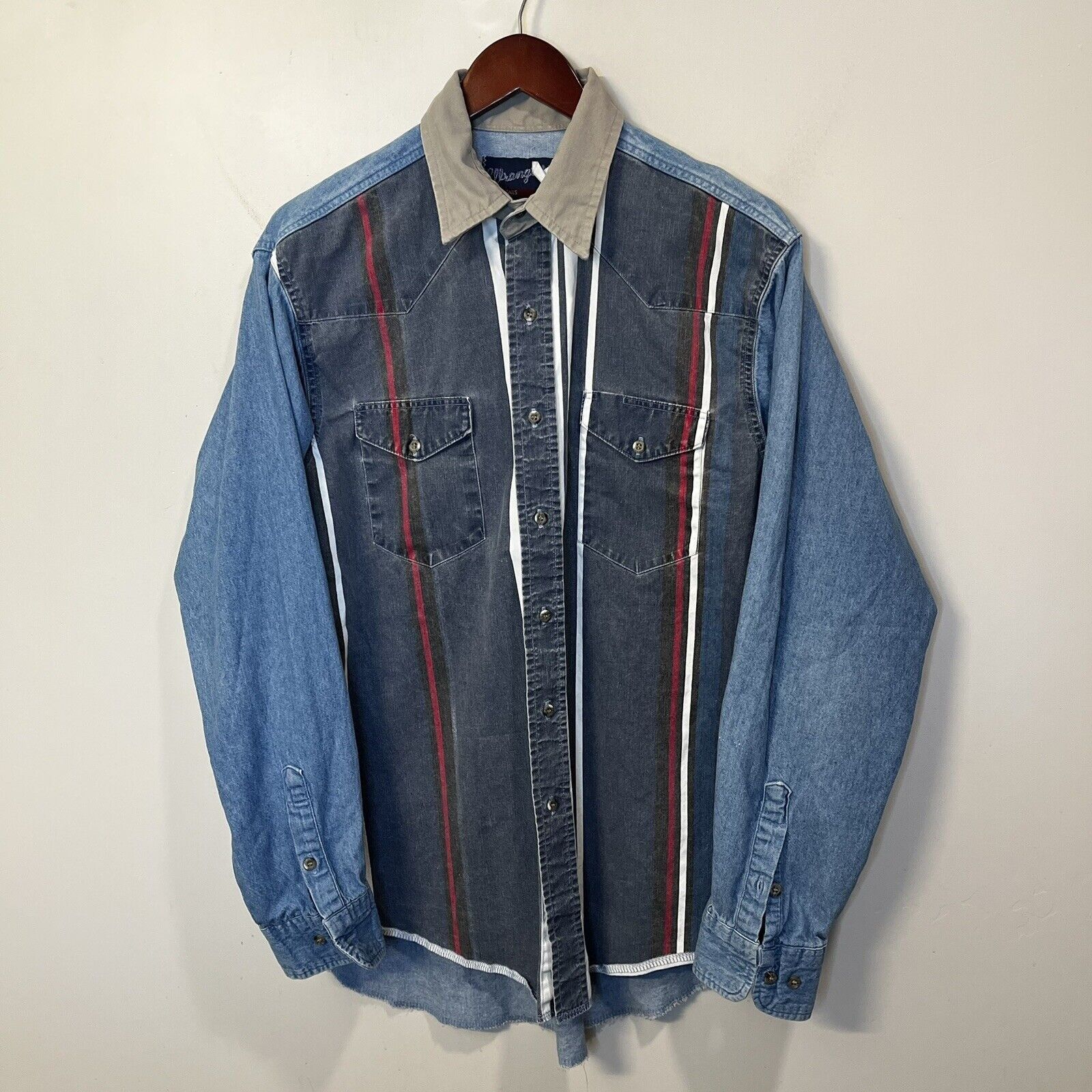 Vintage × Wrangler Vintage Wrangler Button Up Shirt 16-35 Cowboy Cut ...