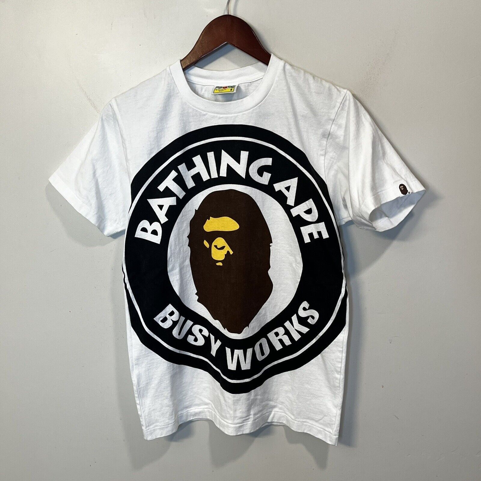 Bape Bathing Ape Bape Circle Busy Works Black Camo T Shirt | Grailed