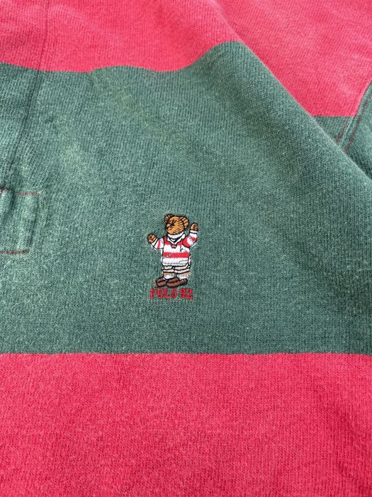 Ralph Lauren Vintage Polo Bear Rugby Long Sleeve Travis Scott Lil Uzi | Grailed