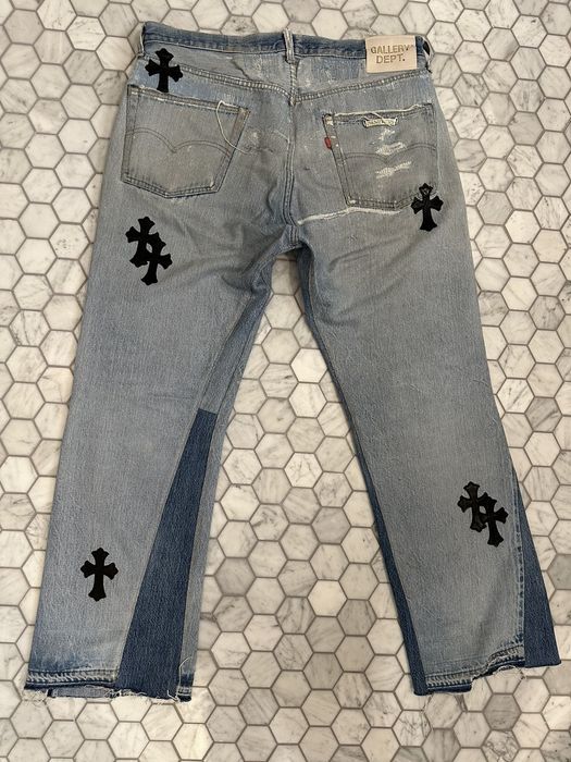 Chrome Hearts 1 of 1 Thrashed Chrome Hearts x Gallery Dept Patchwork ...