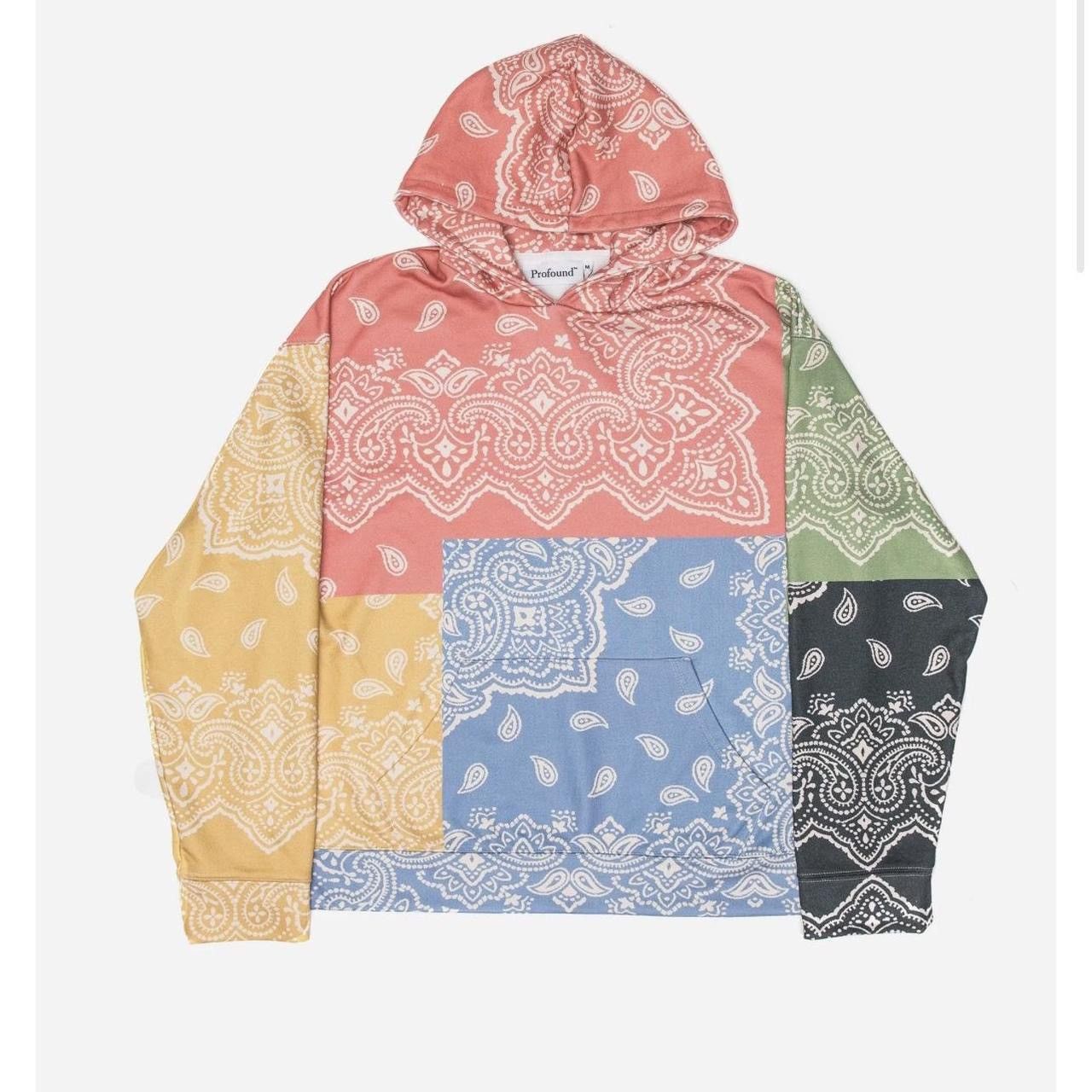 Profound Aesthetic MULTI-COLOR BANDANA PAISLEY HOODIE | Grailed